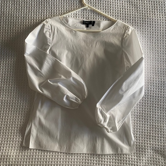 Theory | Tops | Theory White Blouse | Poshmark